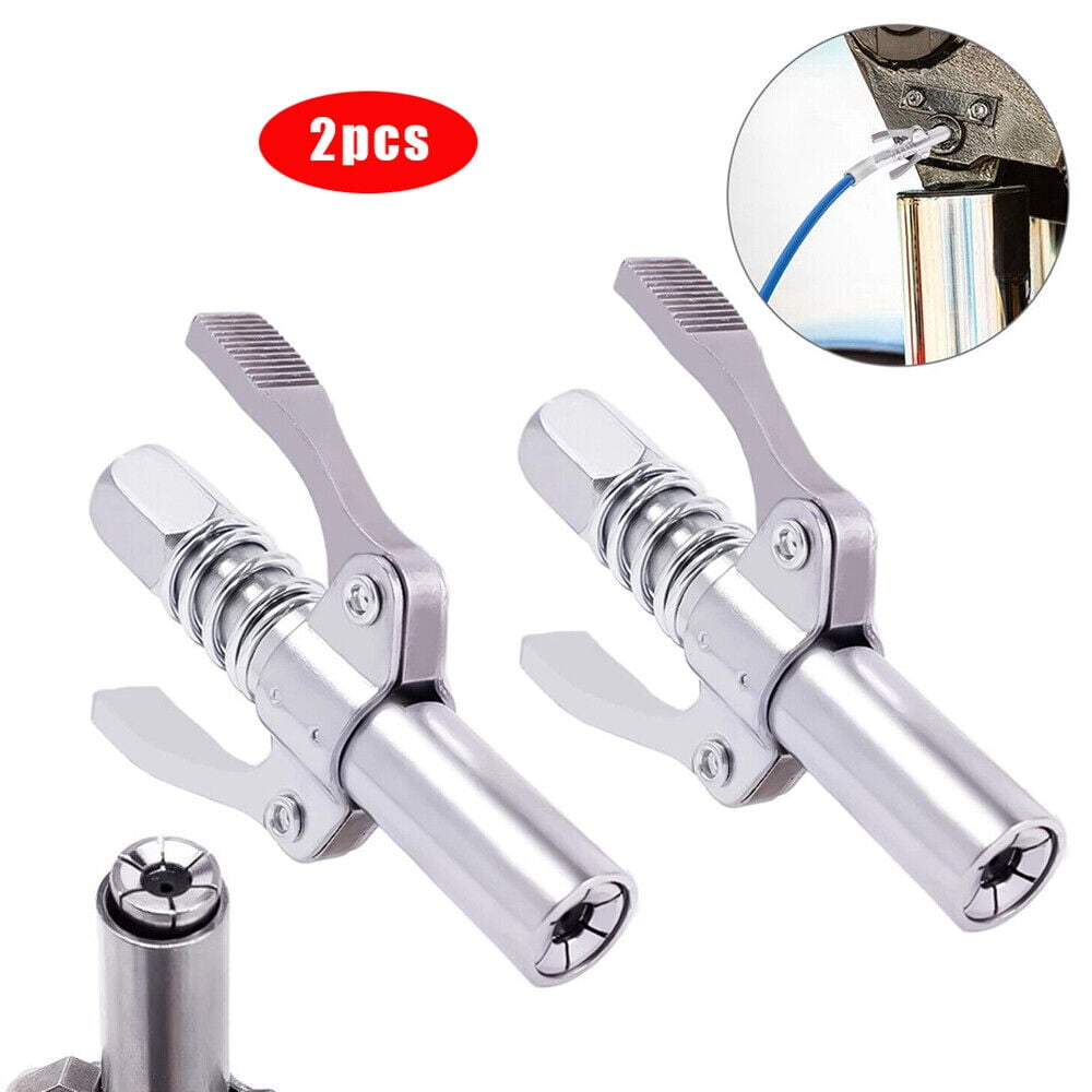2PCS Grease Gun Coupler High-Pressure Quick Release Lock Oil Injection ...