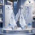 2PCS Grey Goose 30th Anniversary Snow Goose Shaped Vod.ka -Bottle, 1927 ...
