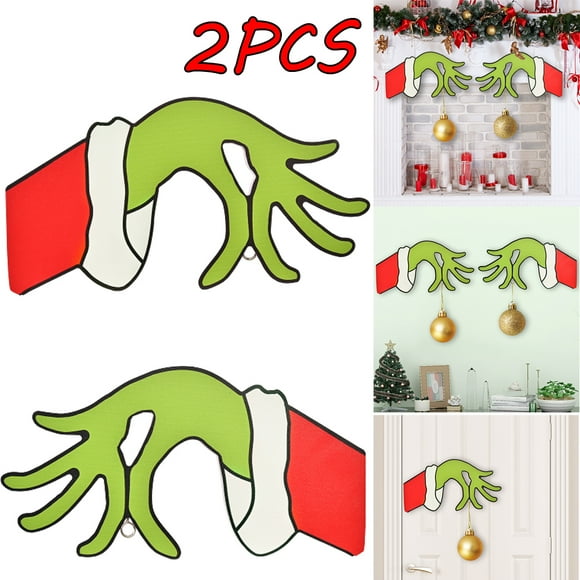 Grinch Hand Holding Ornaments
