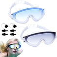 2PCS HD Swimming Goggles, 2026 Upgraded Large Frame Waterproof and Anti ...