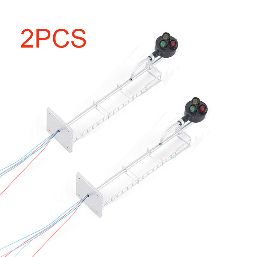 2PCS HO Scale Model Tri-lights 3 Colors Block Type G Signal Metal 1 ...