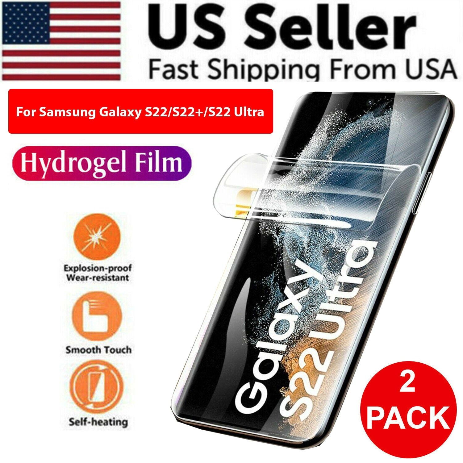 2PCS HYDROGEL Screen Protector For Samsung Galaxy S23 S22 Ultra Plus ...