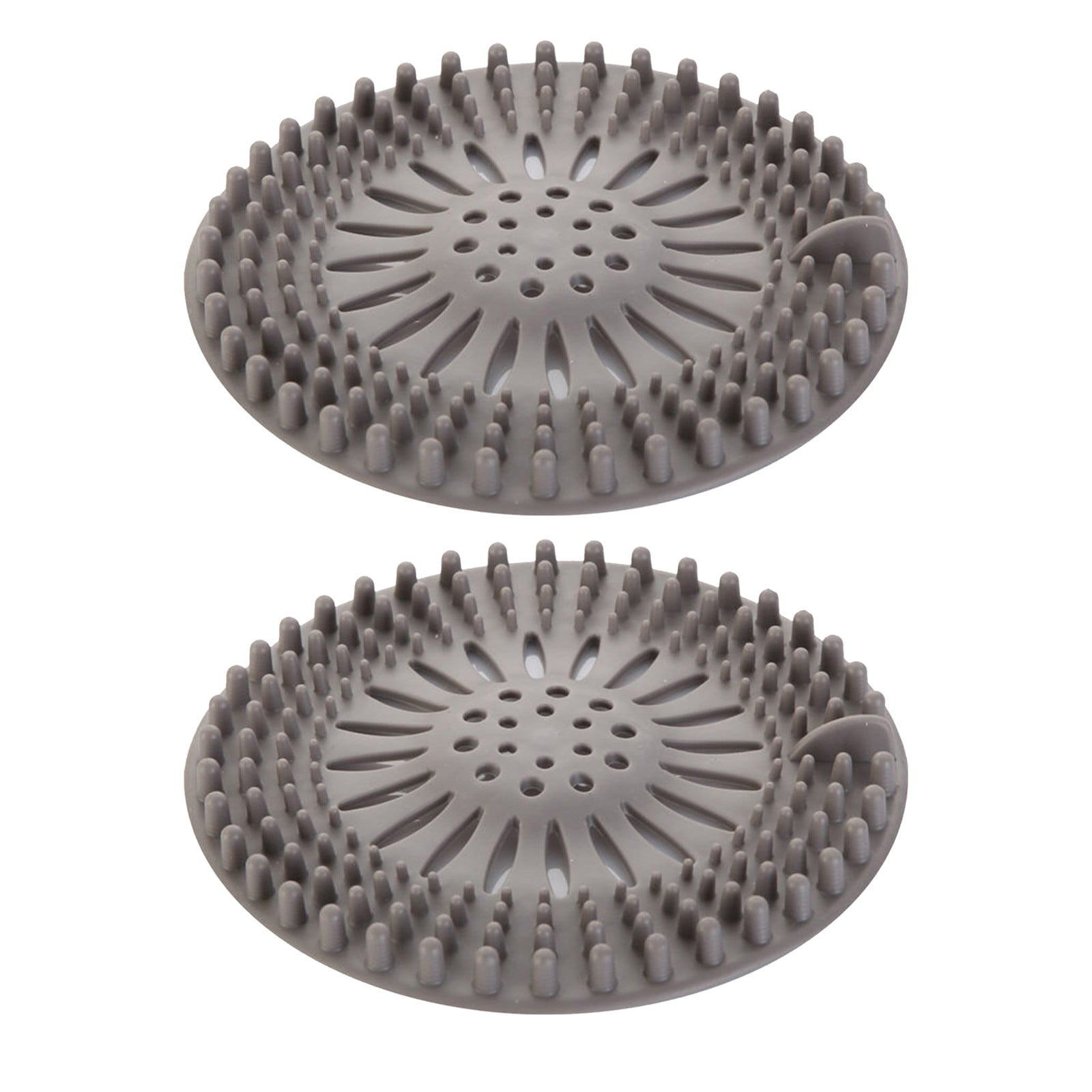 2PCS Hair Catcher Durable Silicone Hair Stopper Shower Drain Covers ...