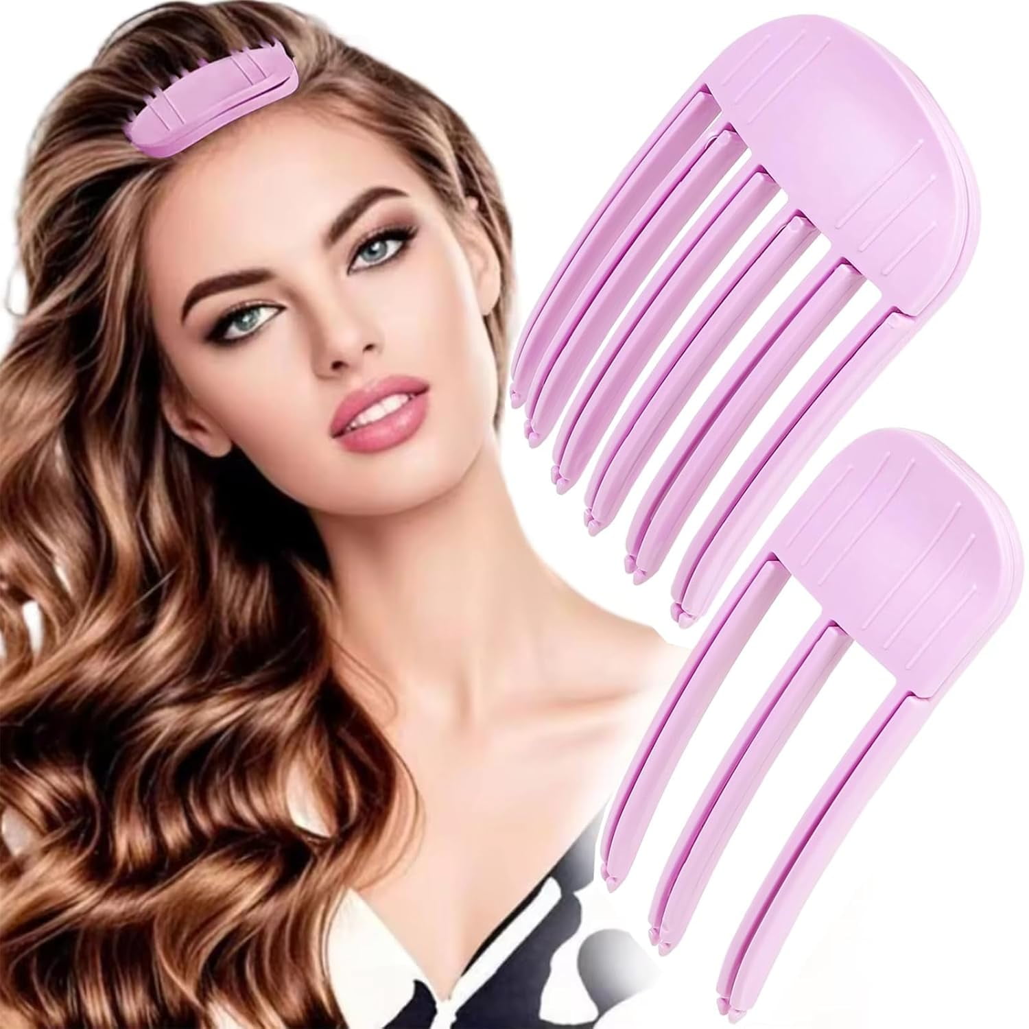 2PCS Hair Volume Clips For Bangs & Root Lifting – No-Crease Styling ...