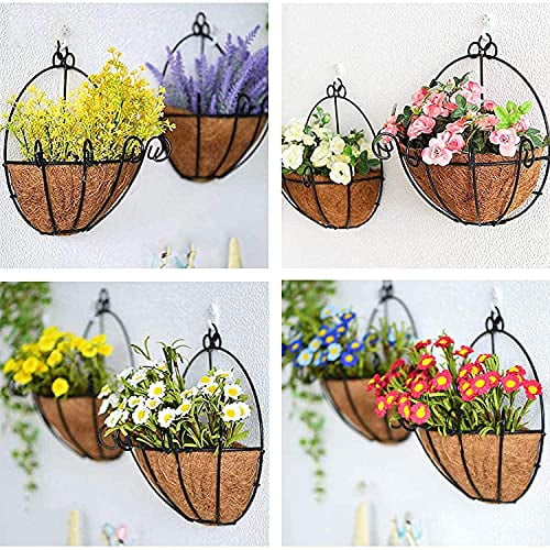 2PCS Half-Walled Hanging Plant Planter Baskets, Half Round Replacement ...