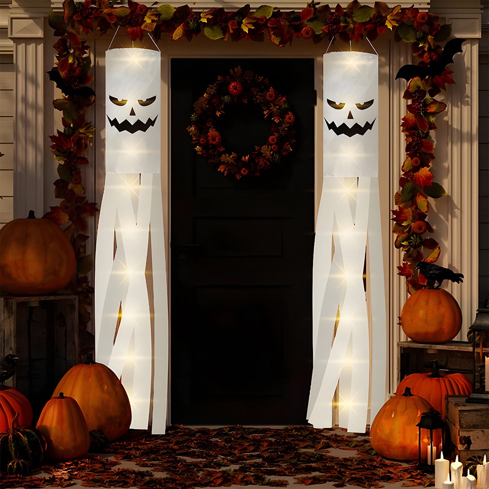 2PCS Halloween Decorations Outdoor Halloween Decor Hanging Outdoor ...