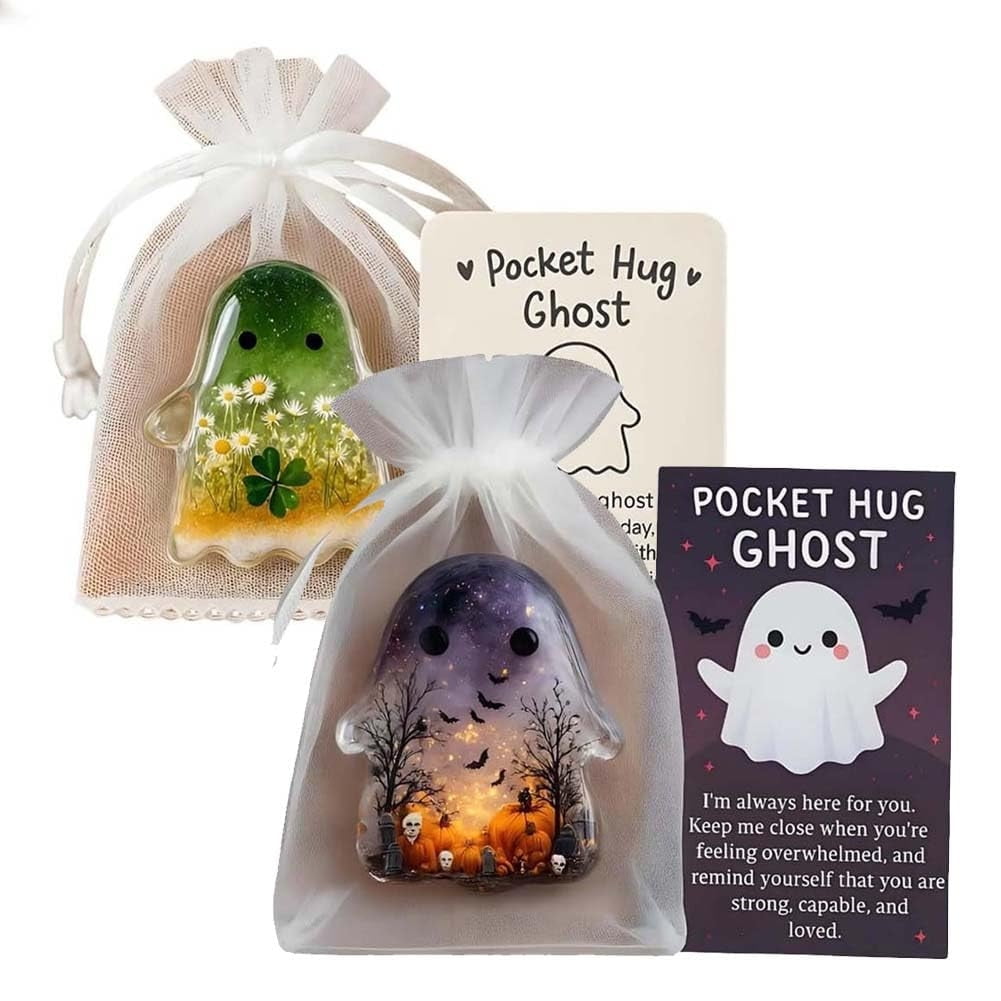 2PCS Halloween Ghost Pocket with Cards Candy Bags, Pocket Comfort ...