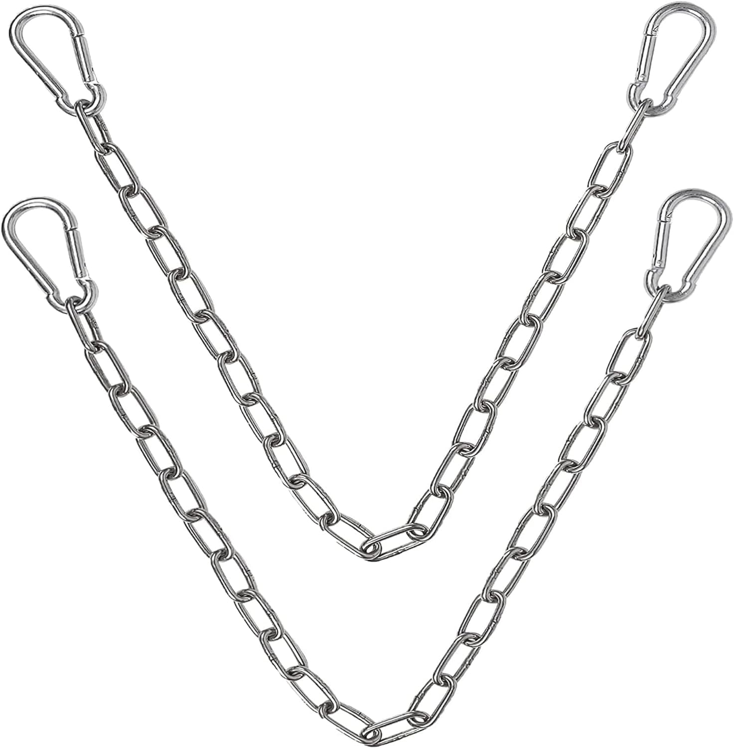 2PCS Hammock Hanging Chain Porch Swing Chain Hanging Chair Chain with 4 ...