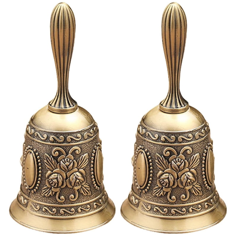 2PCS Hand Bell, Vintage Customer Service Bell, Decorative Craft for ...