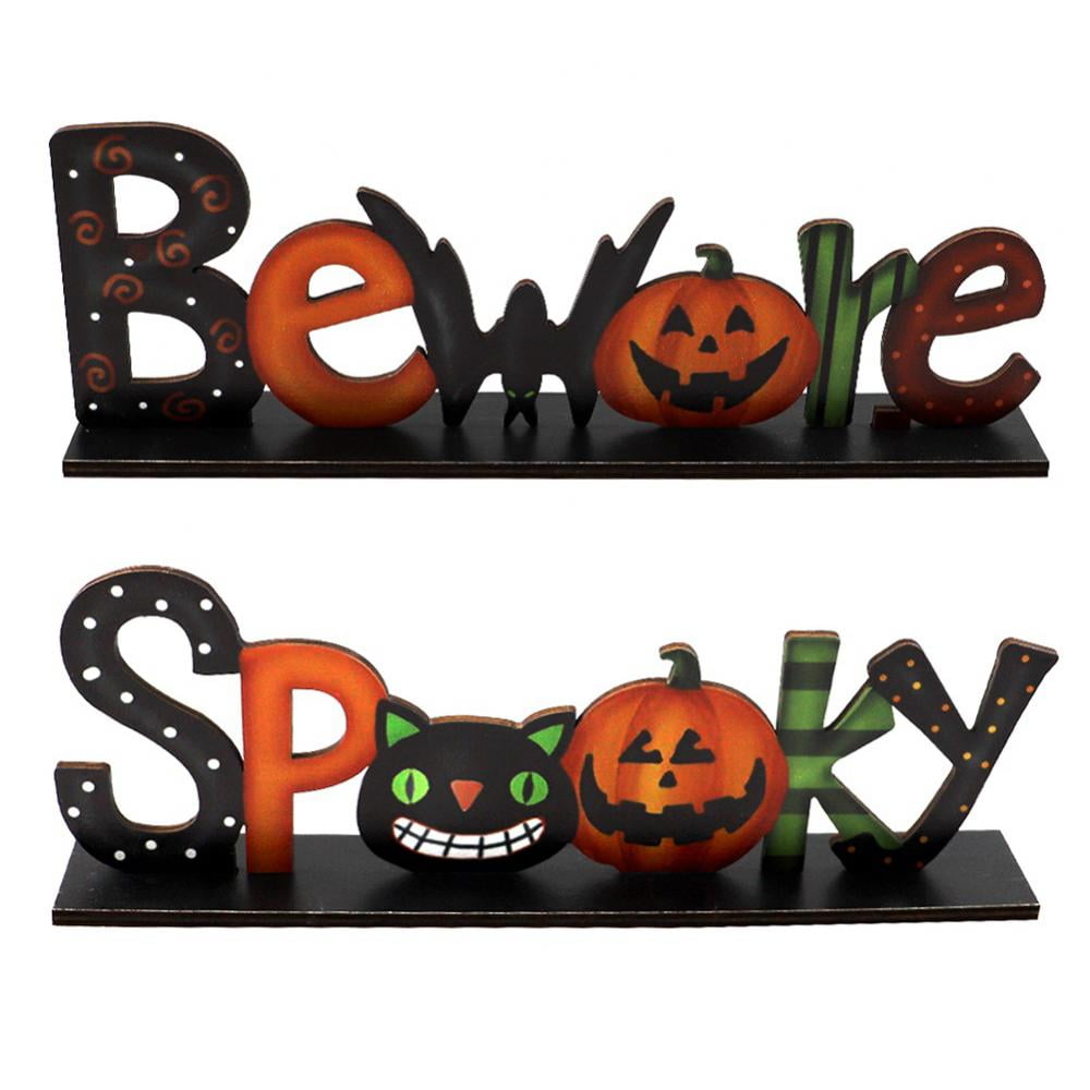 2PCS Happy Halloween Table Decorations, Pumpkin Table Centerpieces ...