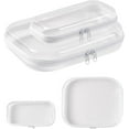 2PCS Hard Zipper Case,Clear Plastic Storage Box,Clear Hard Shell Zipper ...