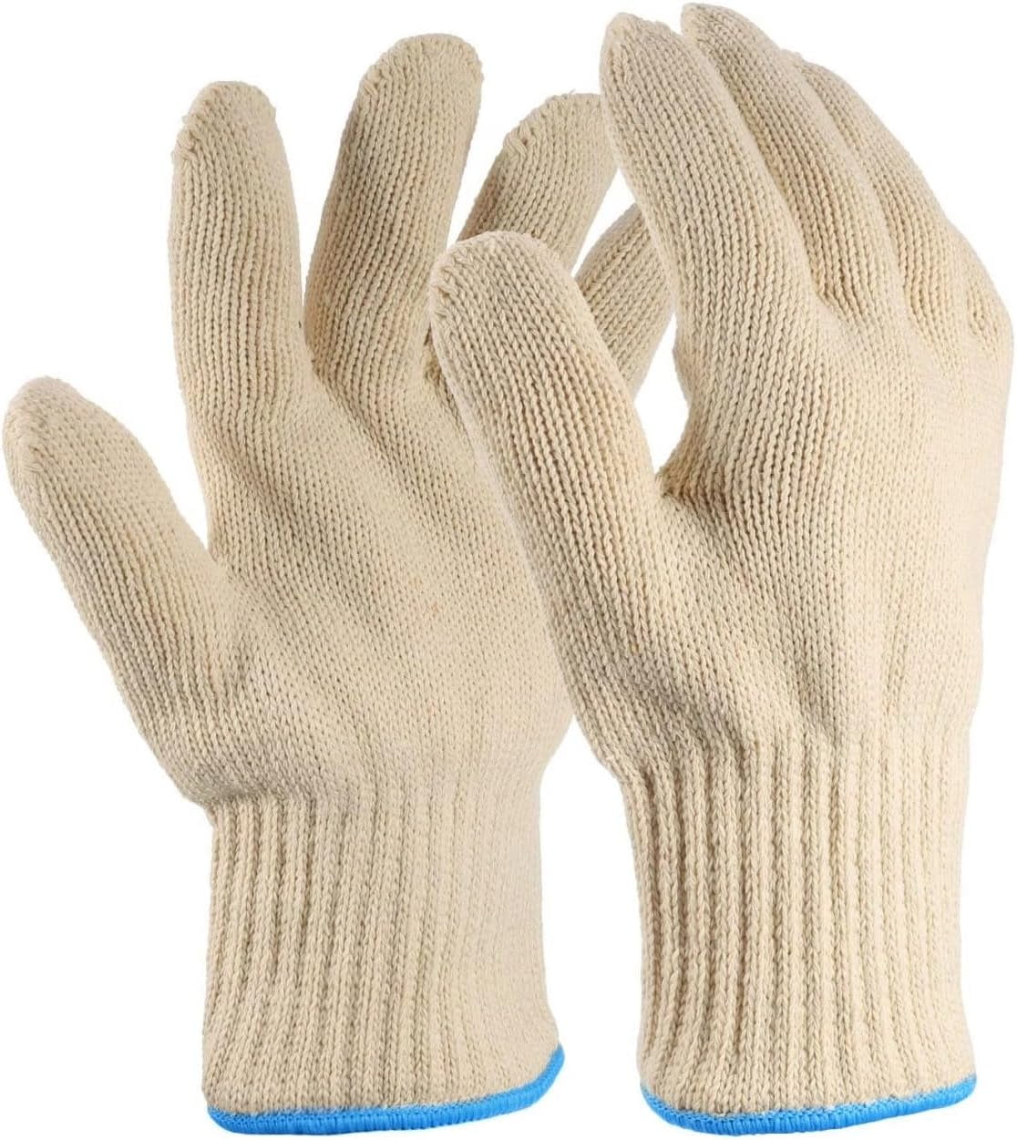 2PCS Heat Resistant Gloves, Heavy duty large heat resistant oven gloves ...