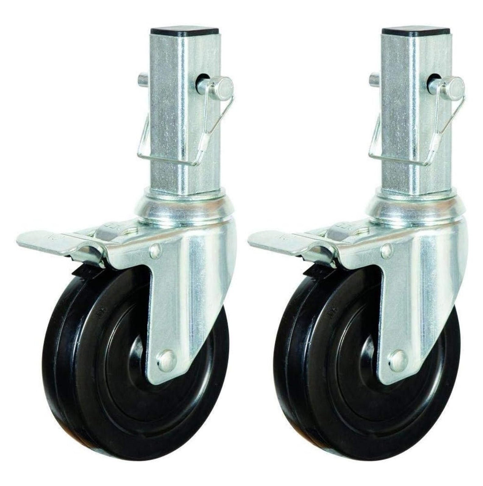 2PCS Heavy-Duty 5" for 6 ft. Baker Scaffold Wheel Hard Rubber Locking Caster - Walmart.com
