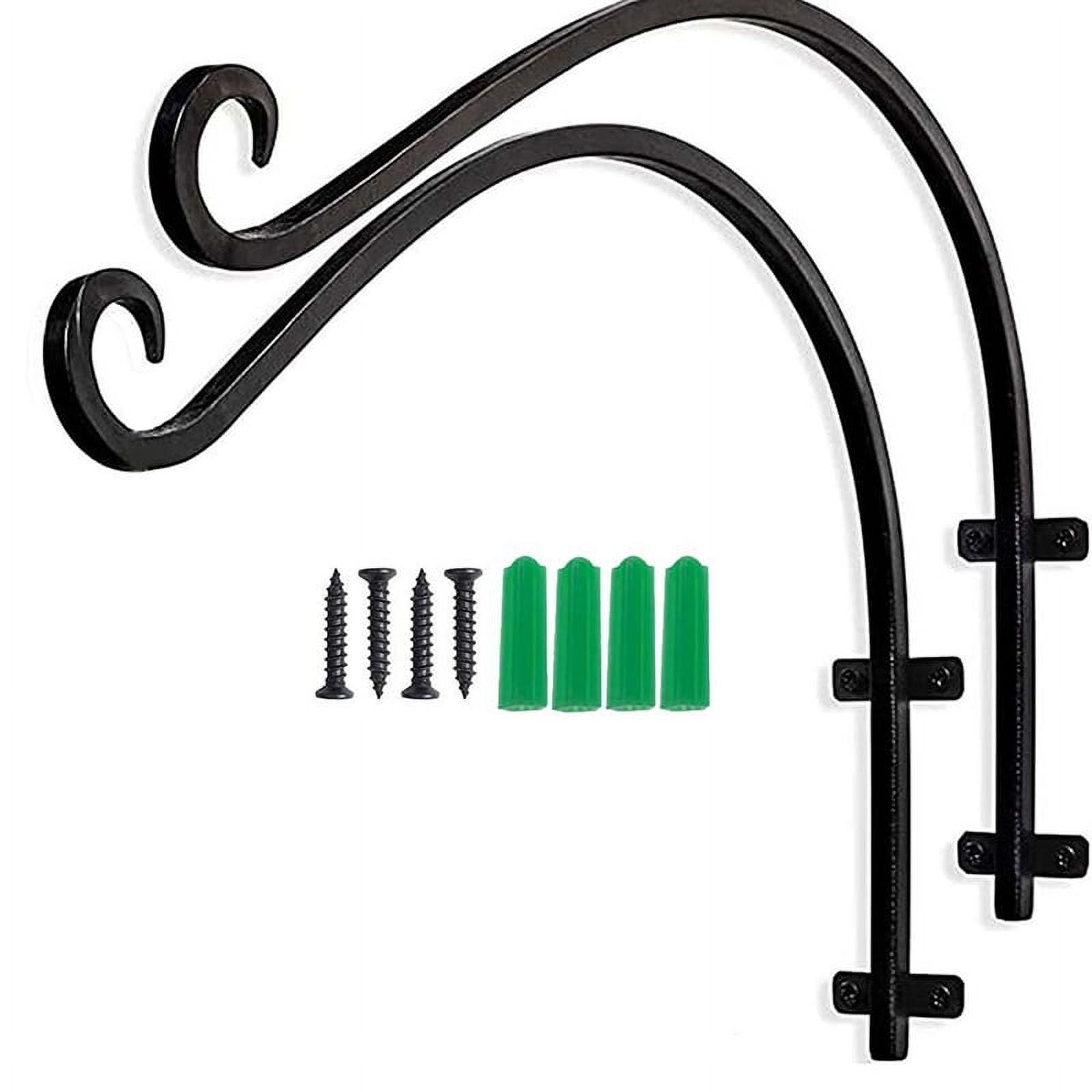 2PCS Heavy Duty Hanging Plant Bracket, 16Inch Outdoor Wall Curved ...