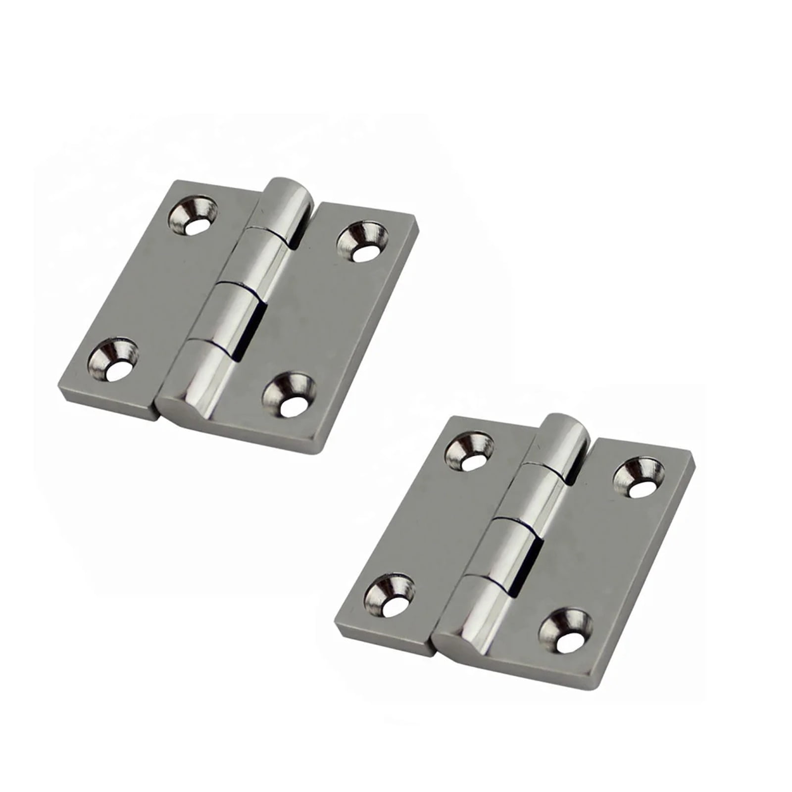 2PCS Hinge With 4 Holes 316 Stainless Steel Butt 38mm 50mm Mirror Polish Heavy Duty Marine Boat ...