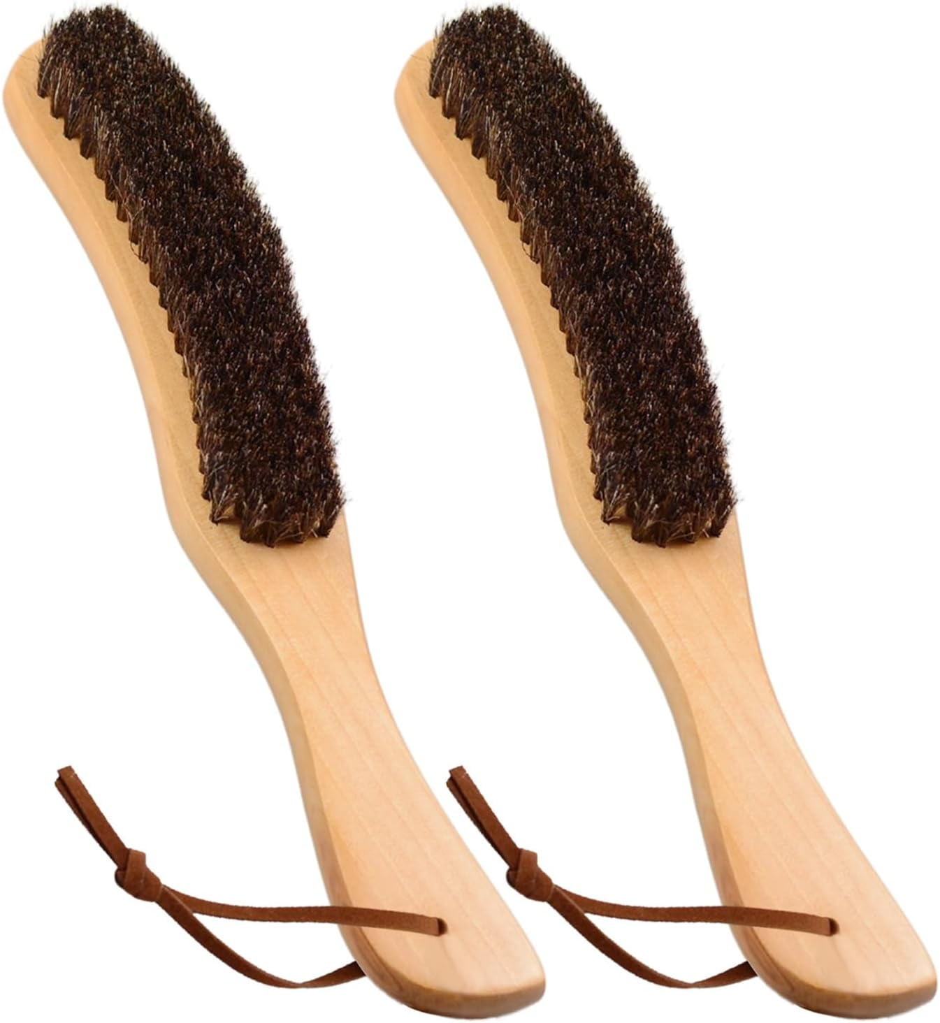 2PCS Horse Hair Brushes Felt Hat Brush with Wood Handle Lint Remover ...