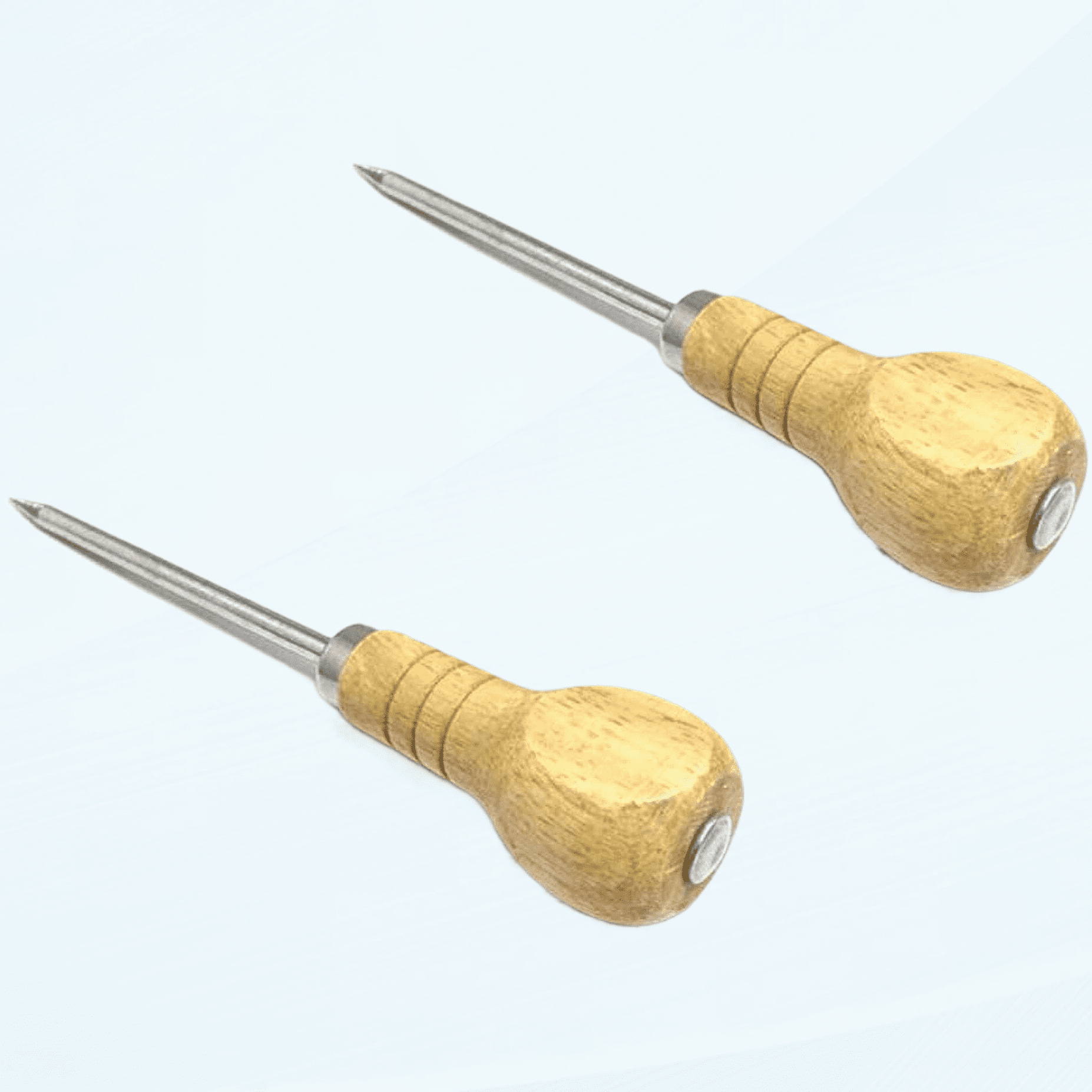 2PCS Ice Pick,Stainless Steel Ice Pick with Safety Wooden Handle for ...