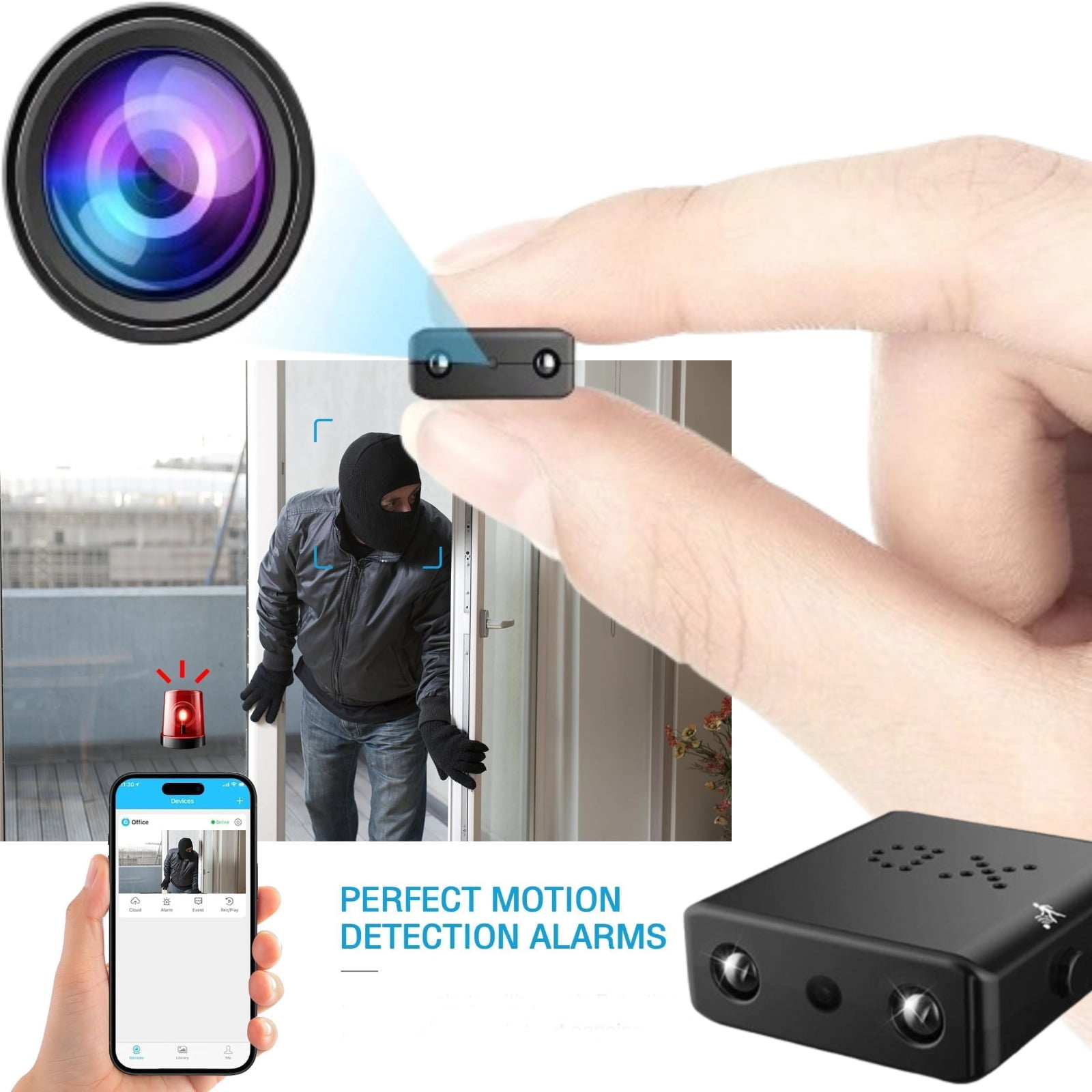 2PCS,Indoor Security Camera Mini Home 4K Camera HD No Need Wifi Camera ...