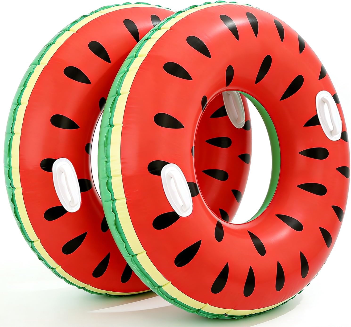 2PCS Inflatable Pool Floats for Adult Swim Ring Pool Floaties ...