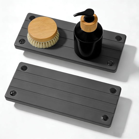 2PCS Instant Dry Sink Caddy for Bathroom Counter, Durable Kitchen Sink ...