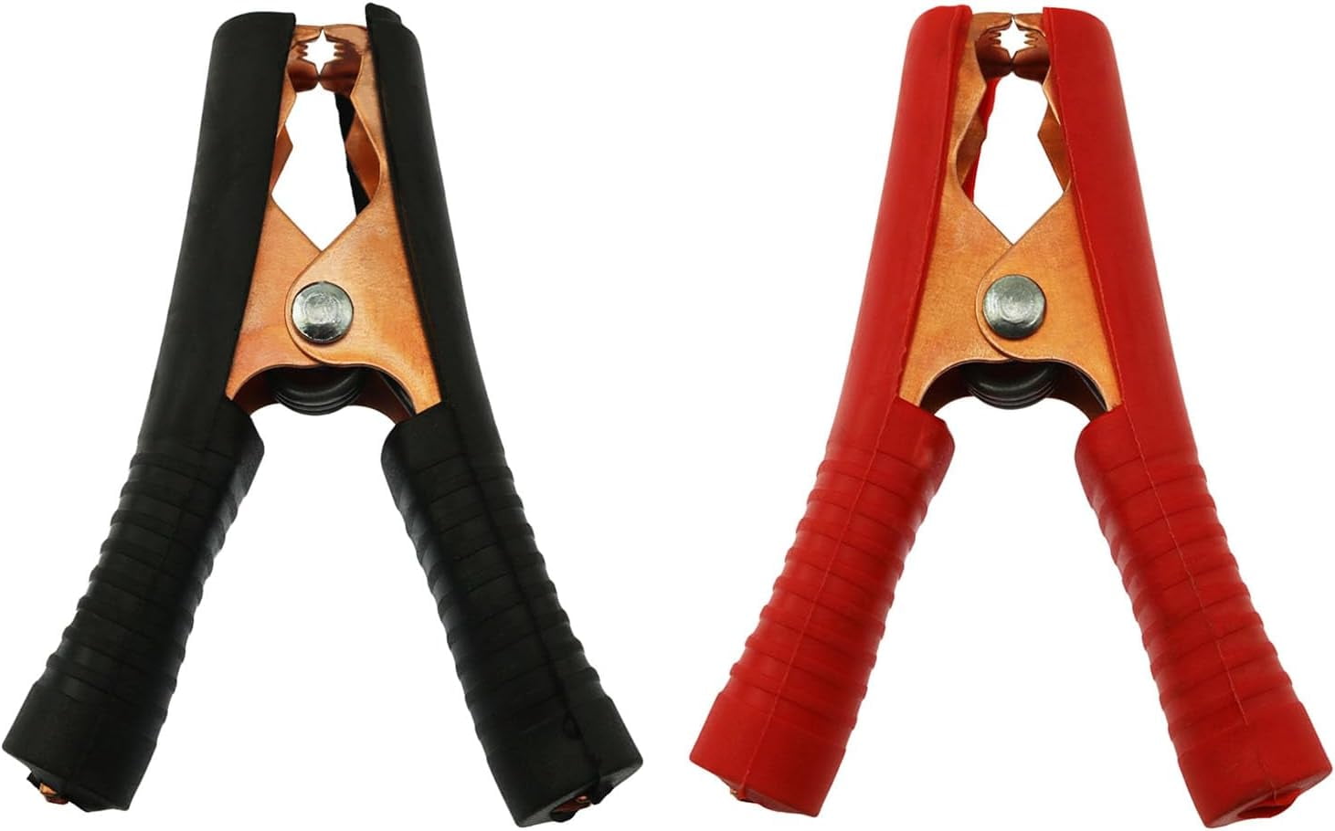 2PCS Insulated Alligator Clips 100A Metal Spring Jumper Clips Universal ...