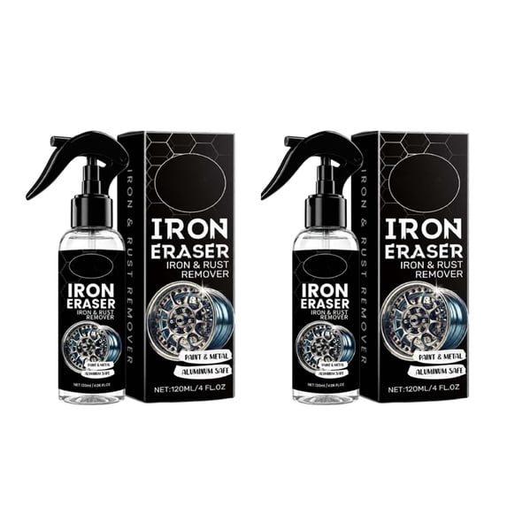 2PCS Iron Eraser Rust Remover Spray, Iron Eraser Iron and Rust Remover ...
