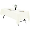 2PCS Ivory Table Cloth for Rectangle Table - 60 x 84 Inch Tablecloths ...