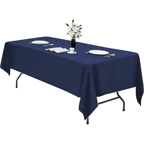2PCS Ivory Table Cloth for Rectangle Table - 70 x 120 Inch Tablecloths ...