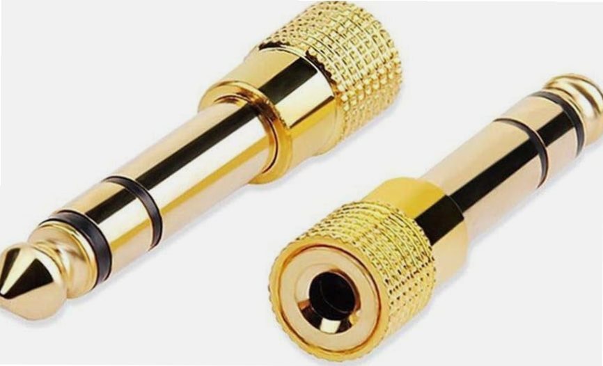 2PCS Jack 6.35mm Male 1/4 inch to 3.5mm Female 1/8 inch Audio Stereo ...