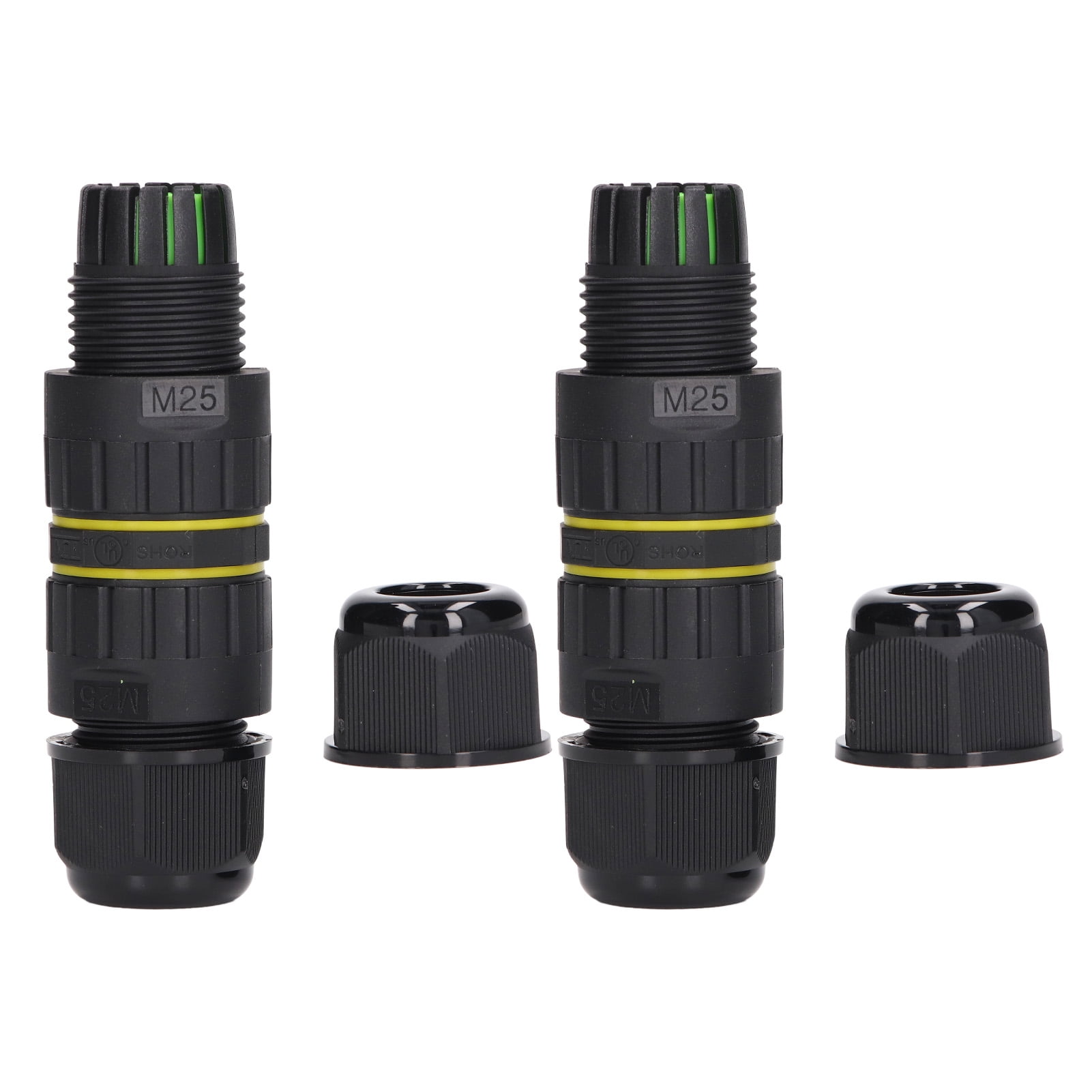 2PCS Junction Box Connector Garden M25 4 Core IP68 Waterproof 10‑14mm ...