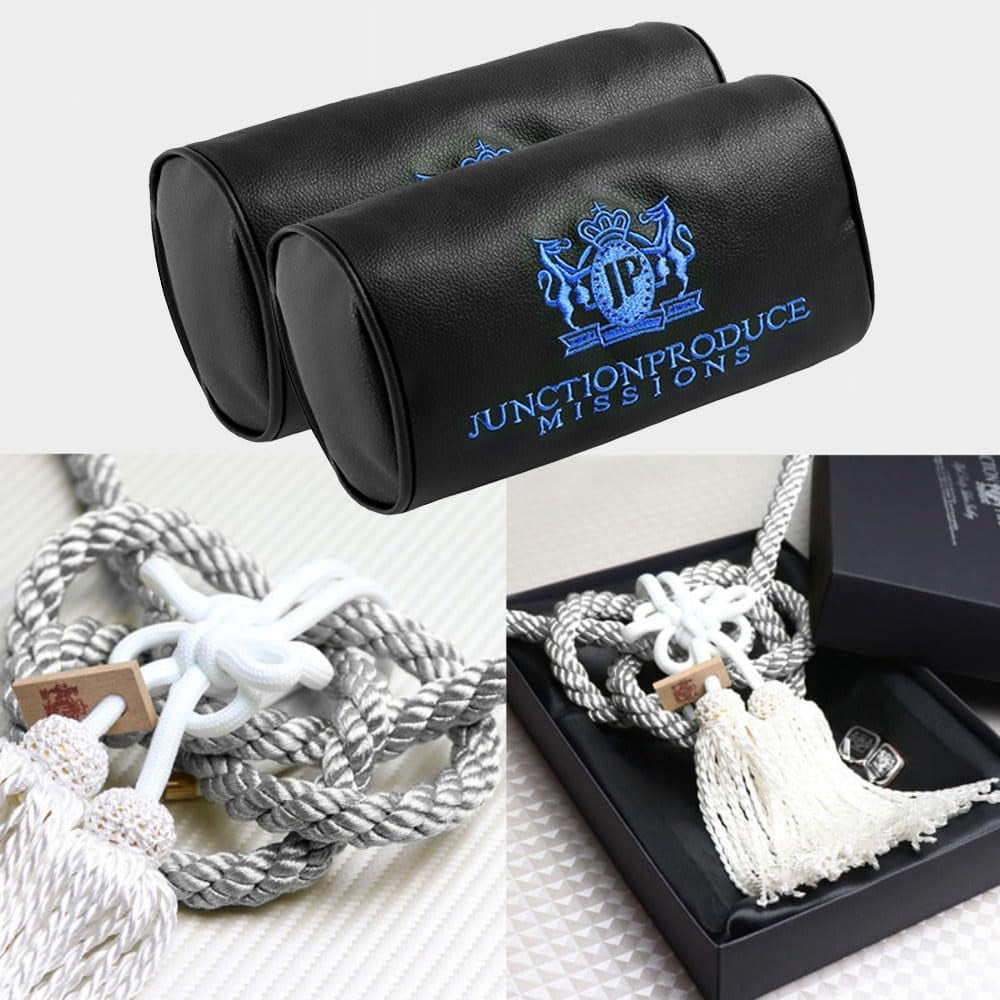 2PCS Junction Produce JDM Car Neck Pillow Headrest Black + VIP Charm ...