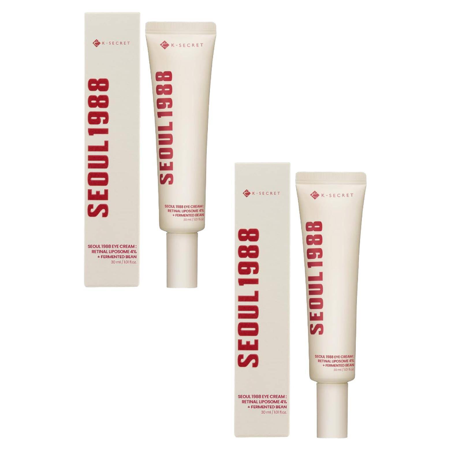 2PCS K-SECRET Seoul 1988 Eye Treatment Cream 4% Retinal Liposome + Fermented Bean Anti-Wrinkle ...
