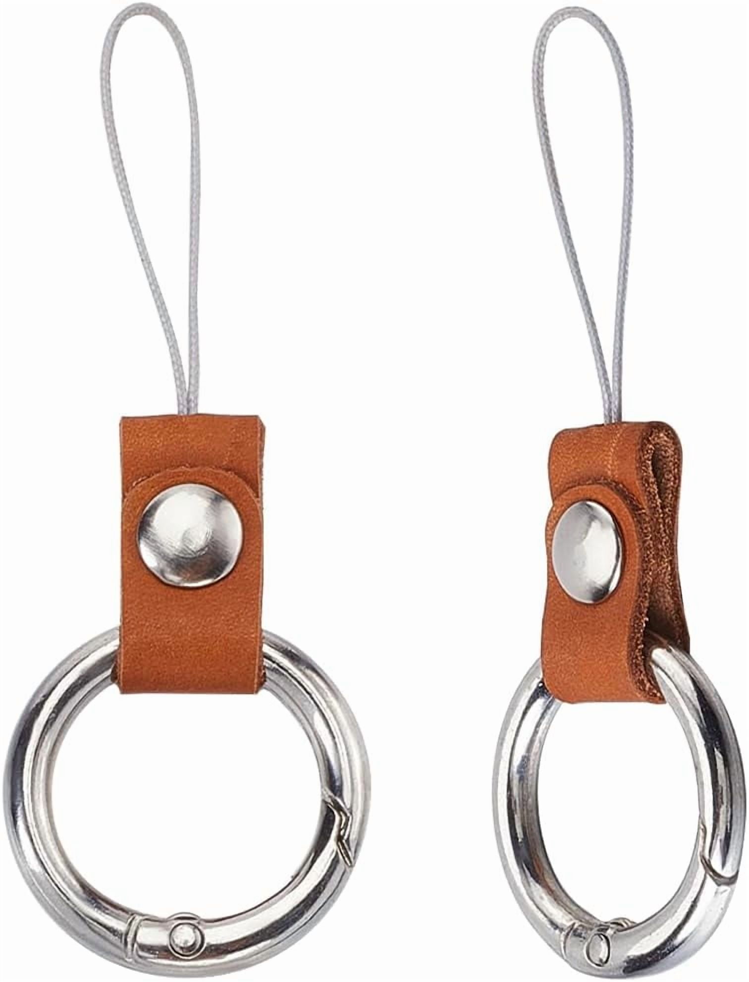 2PCS Keyring with Strap Short Lanyard Black Cell one Finger Ring one ...