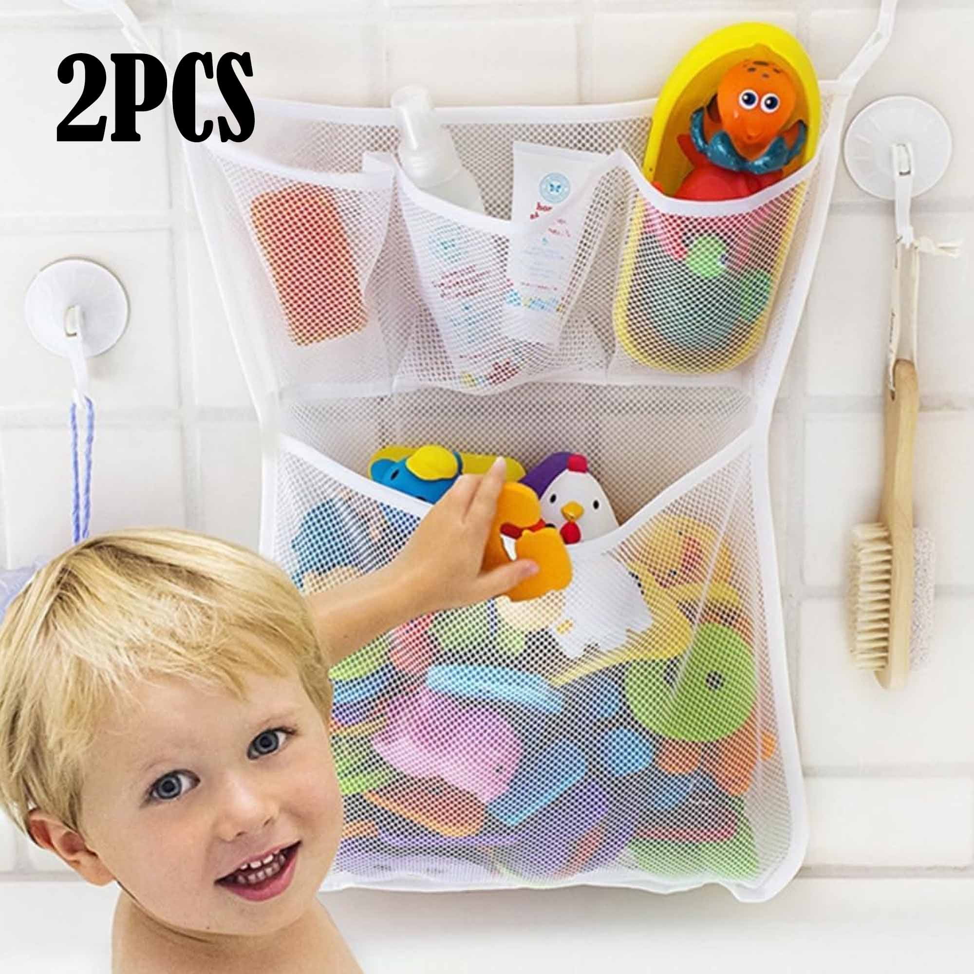 2PCS Kids Bath Tub Toy Holder, Bath Toy Net 13” x 18”, Baby Toddler ...