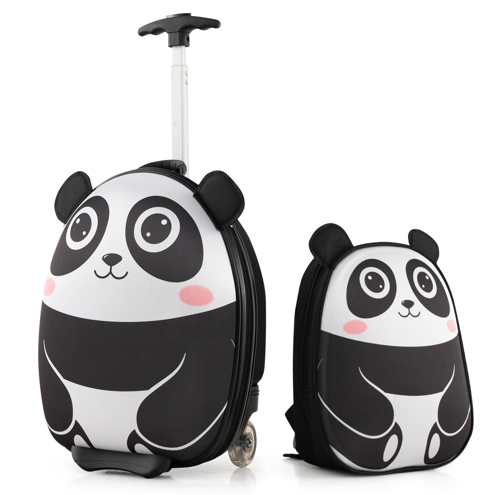 2PCS Kids Carry On Luggage Set 16" Panda Rolling Suitcase w/ 12 ...