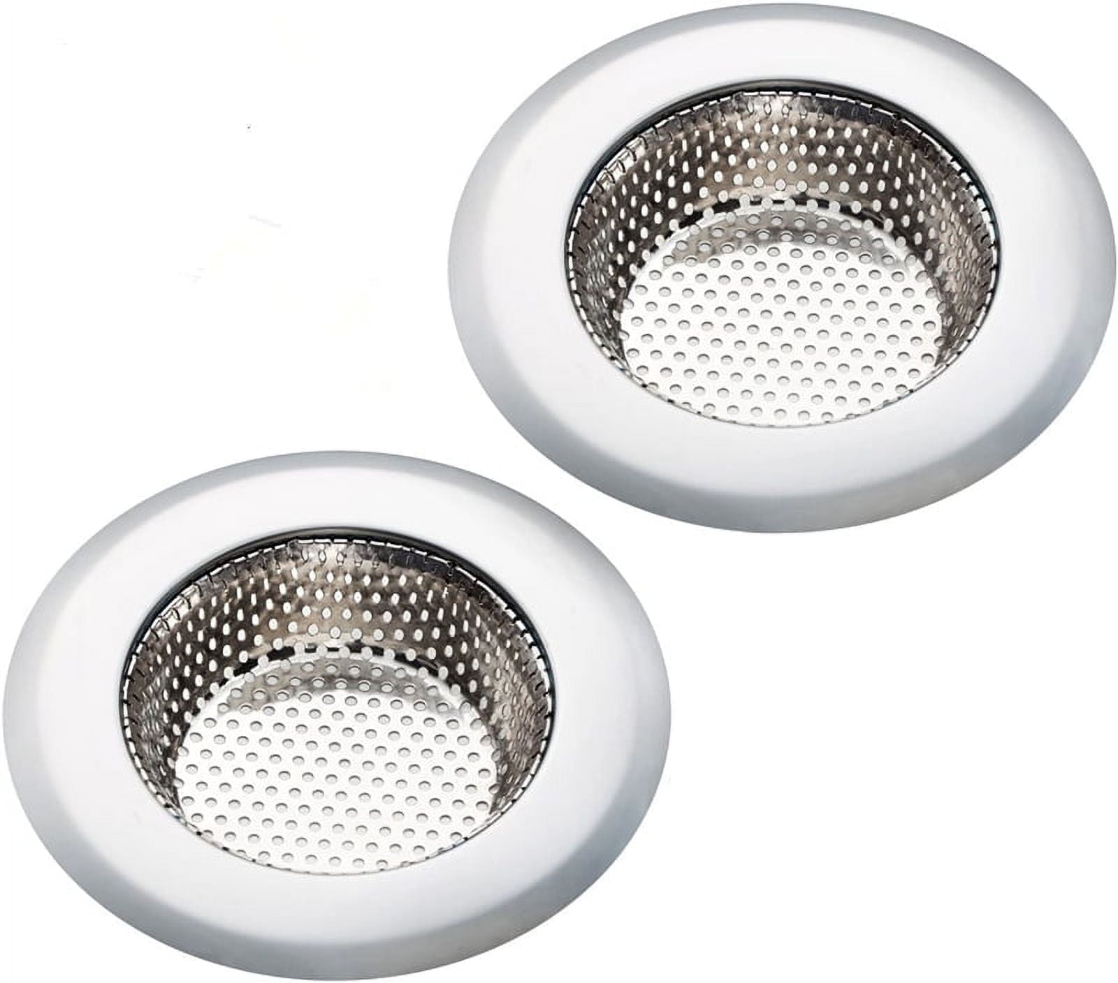 2PCS Kitchen Sink Strainers with Large Basket, Stainless Steel Drain ...