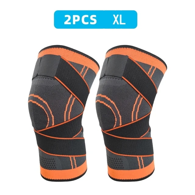 2PCS Knee Pads Sports Men Pressurized Elastic Knee Pads Support Fitness ...