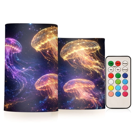 2PCS LED Flameless Candles with Remote and Timer Battery Operated Fake ...