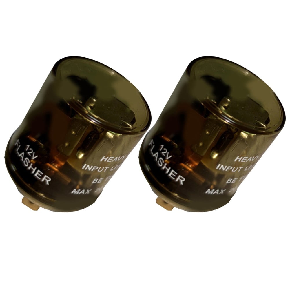 2PCS LED Flasher Relay Heavy Duty 12V 2-Pin Electric Turn 2Pin Two ...