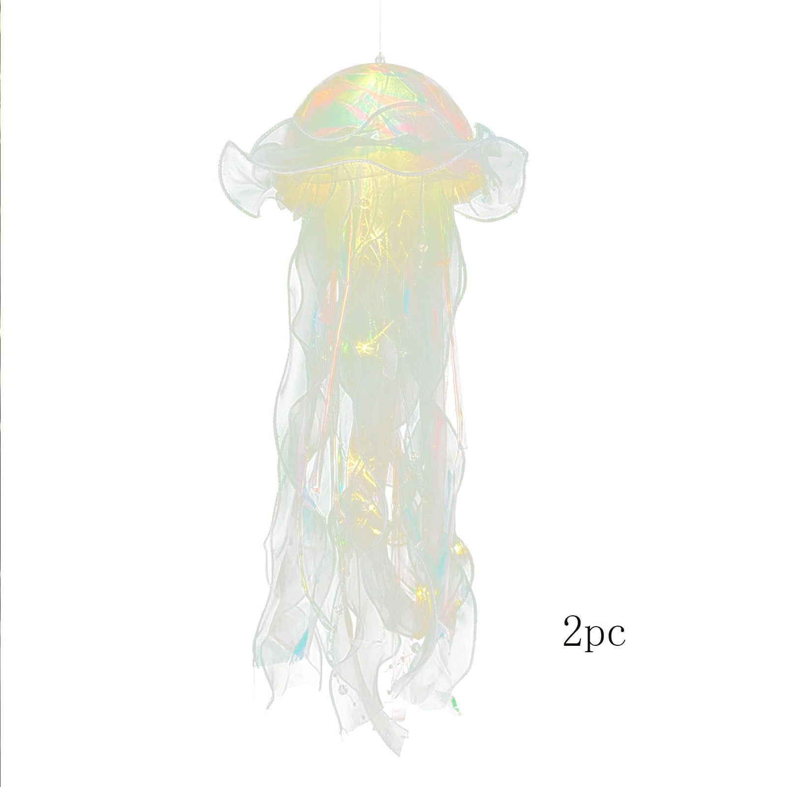 2PCS LED Jellyfish Lantern, Hanging Party Lights Mermaid Birthday ...