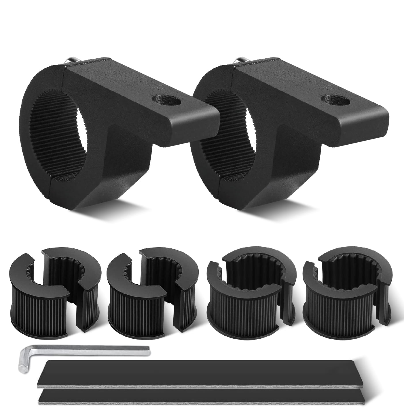 2PCS LED Light Bar Horizontal Bar Clamp Mounting Kit Fit on 0.75" 1" 1. ...