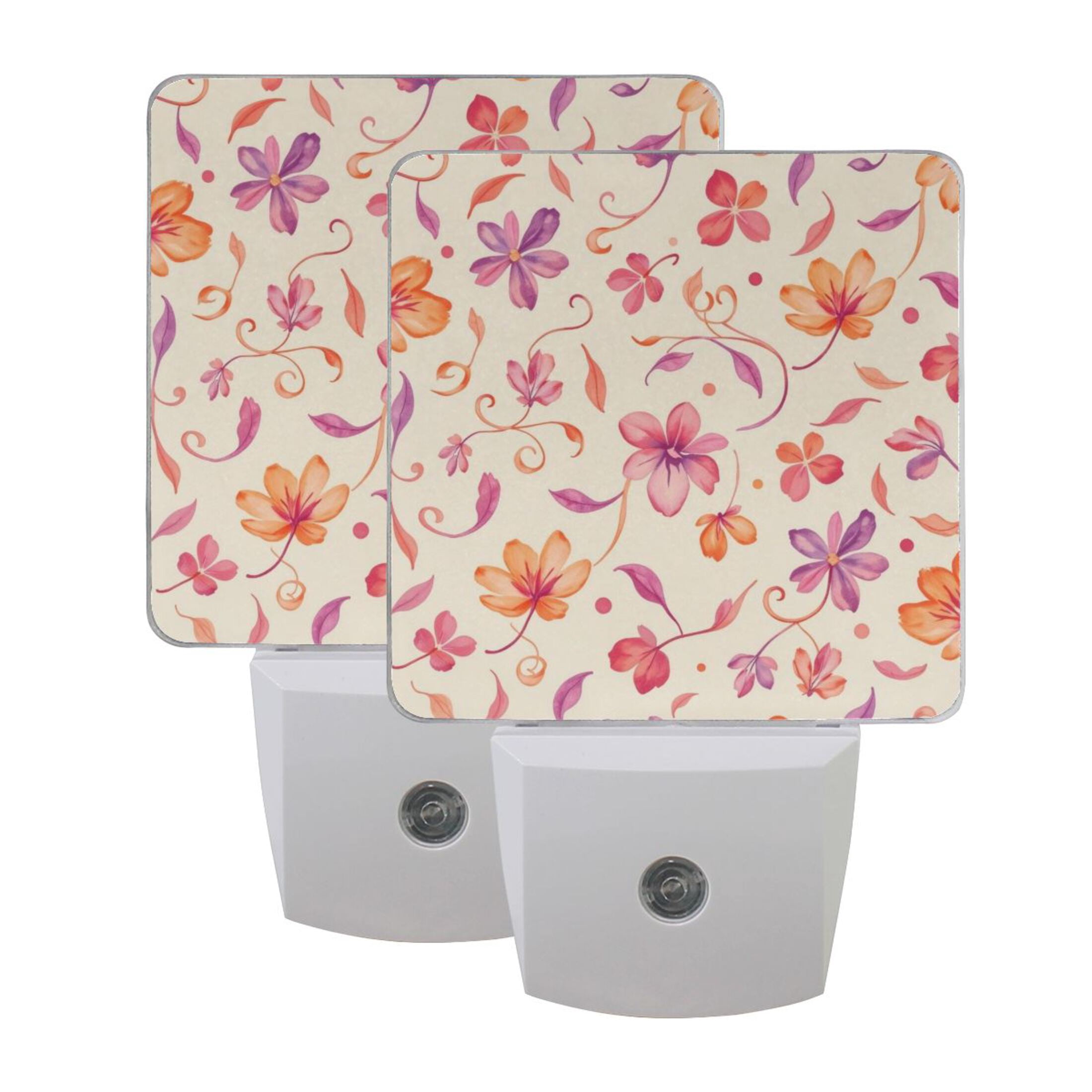 2PCS LED Night Light Auto On/Off Sensor Warm Light Dusk to Dawn for ...