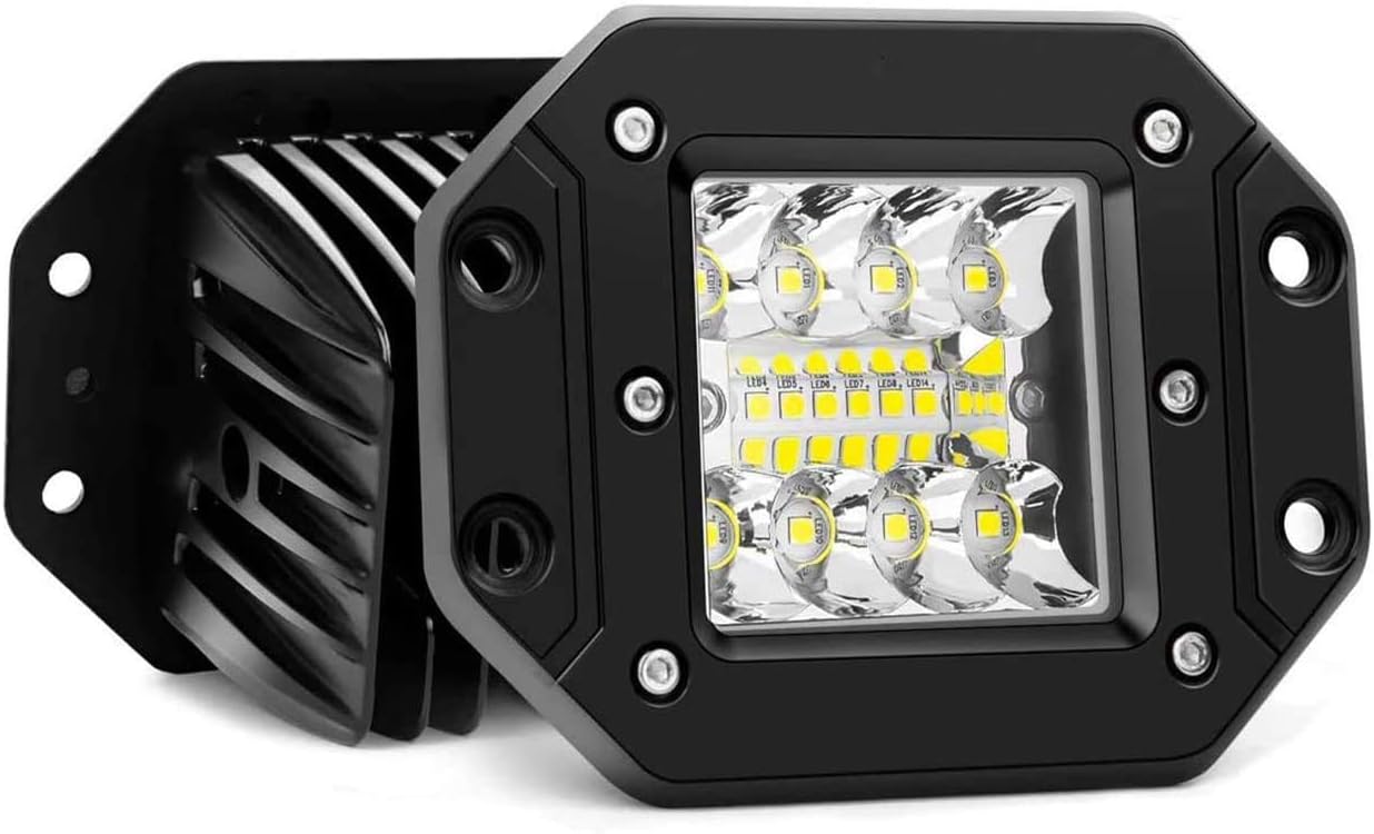 2PCS LED Work Light 8cm 3'' 42W LED Spotlight 12V 24V Waterproof IP67 ...