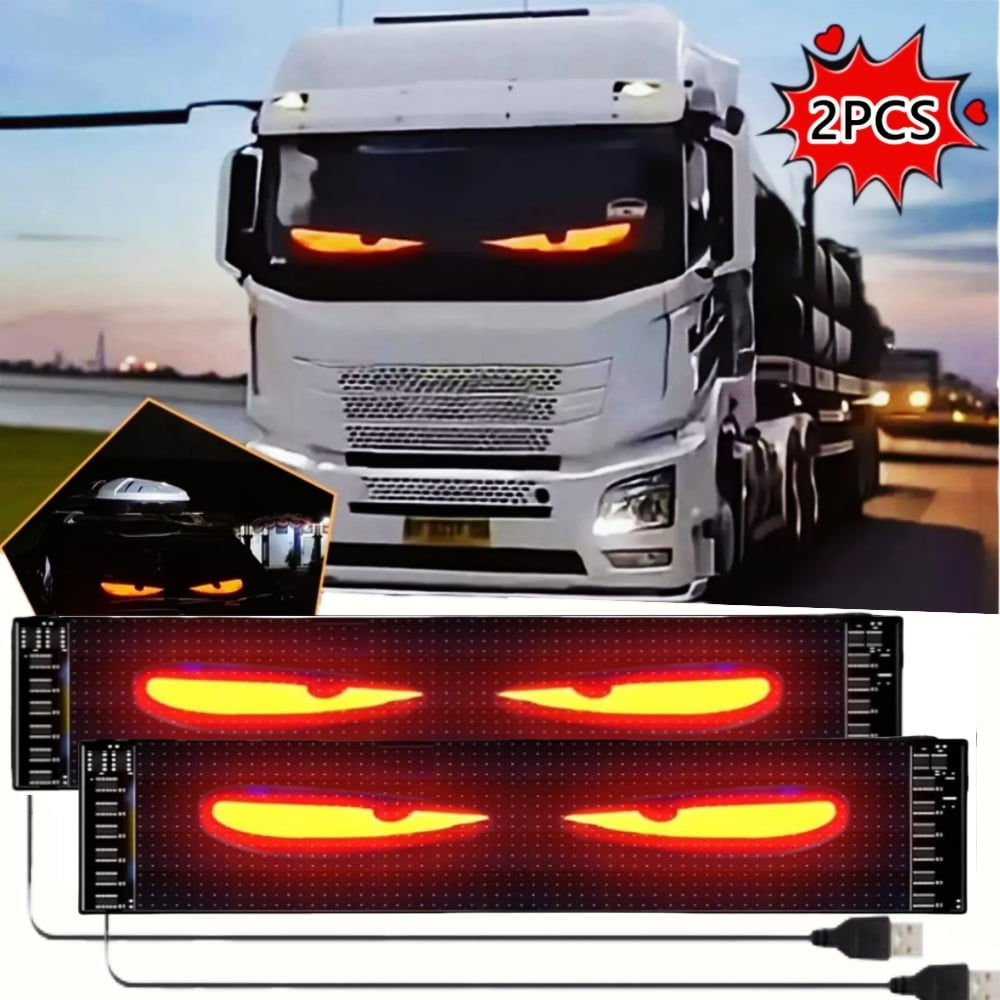 2PCS LED light Eyes For Car Trailer Truck Windshield Wireless ...
