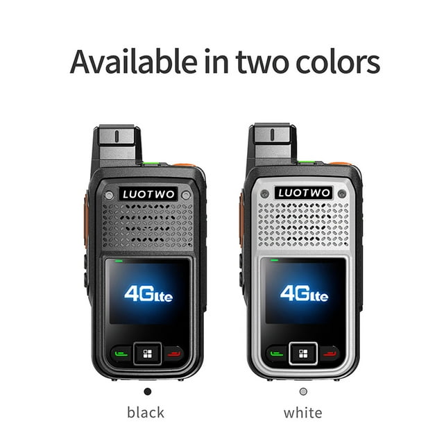 2PCS LUOTWO W500 global-ptt POC walkie talkie internet 4G Two-way radio ...