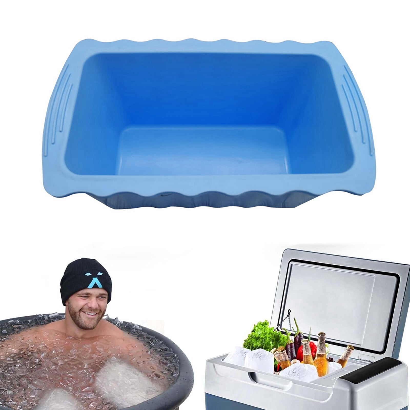 2PCS Large Ice Block Molds for Ice Bath 8LB, Extra Large Ice Block Mold ...