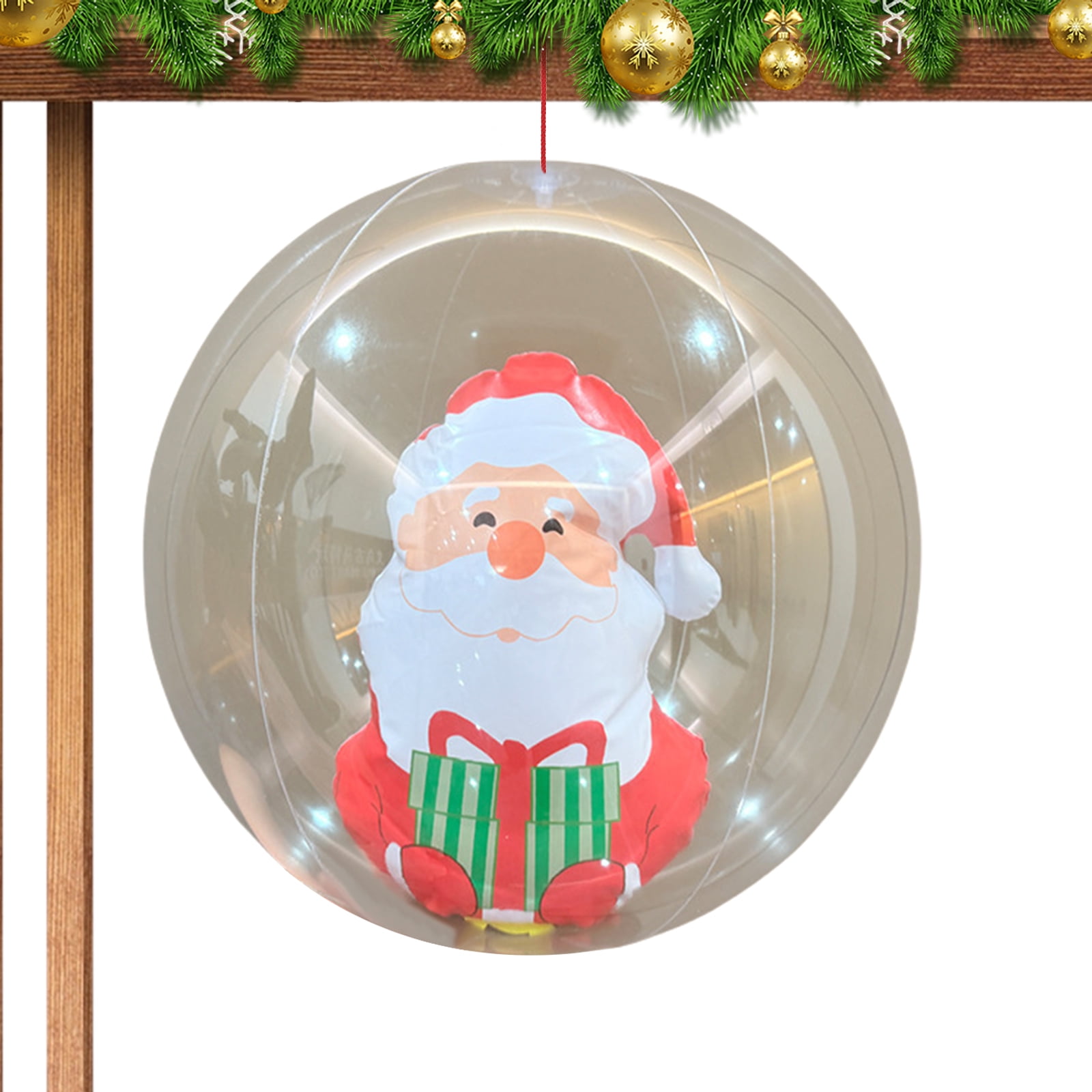 2PCS Large PVC Inflatable Christmas Balls Decorations, Santa Claus ...