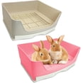 2PCS Large Rabbit Litter Box Trainer, Potty Corner Toilet with Drawer ...