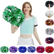 Chass√© Metallic Cheerleading Poms - Baton Handle, Red, for ...