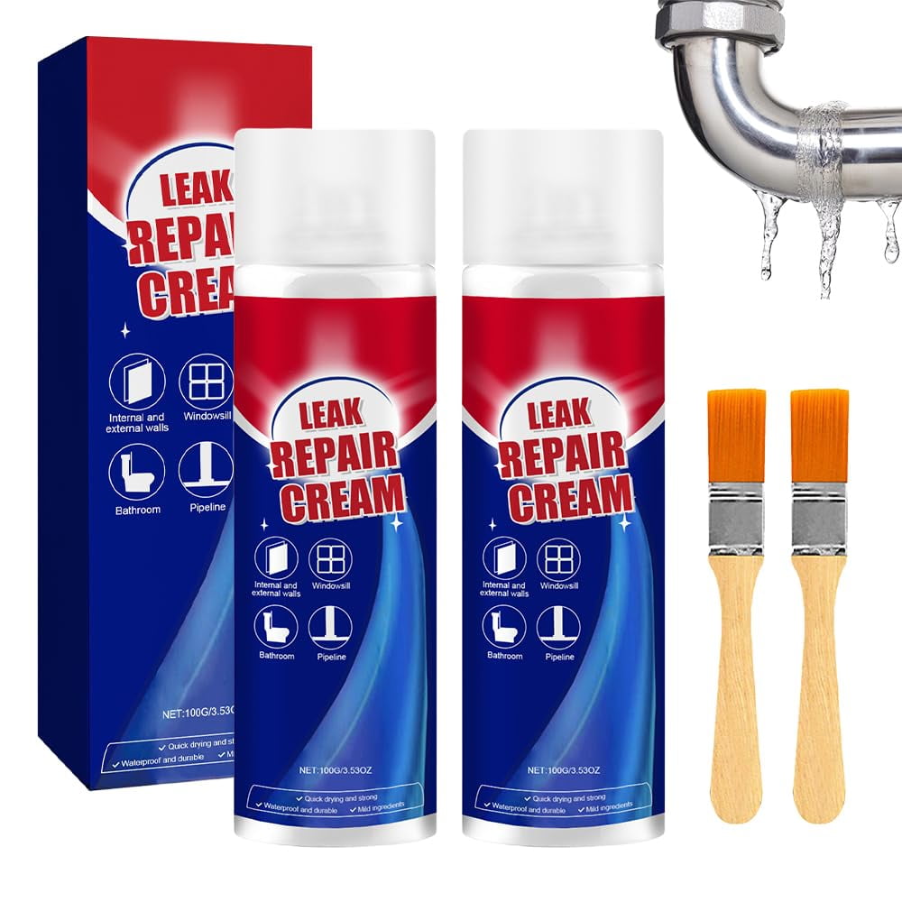2PCS Leak Repair Waterproof Sealant Spray with Brush, Leak Repair Cream ...